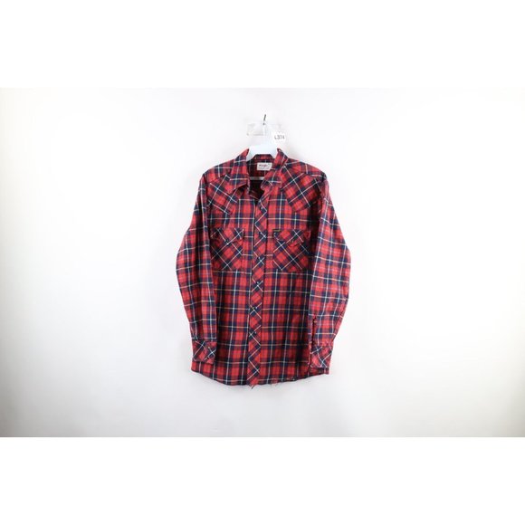 Wrangler | Shirts | Vintage 7s Wrangler Mens Medium Heavyweight Snap ...